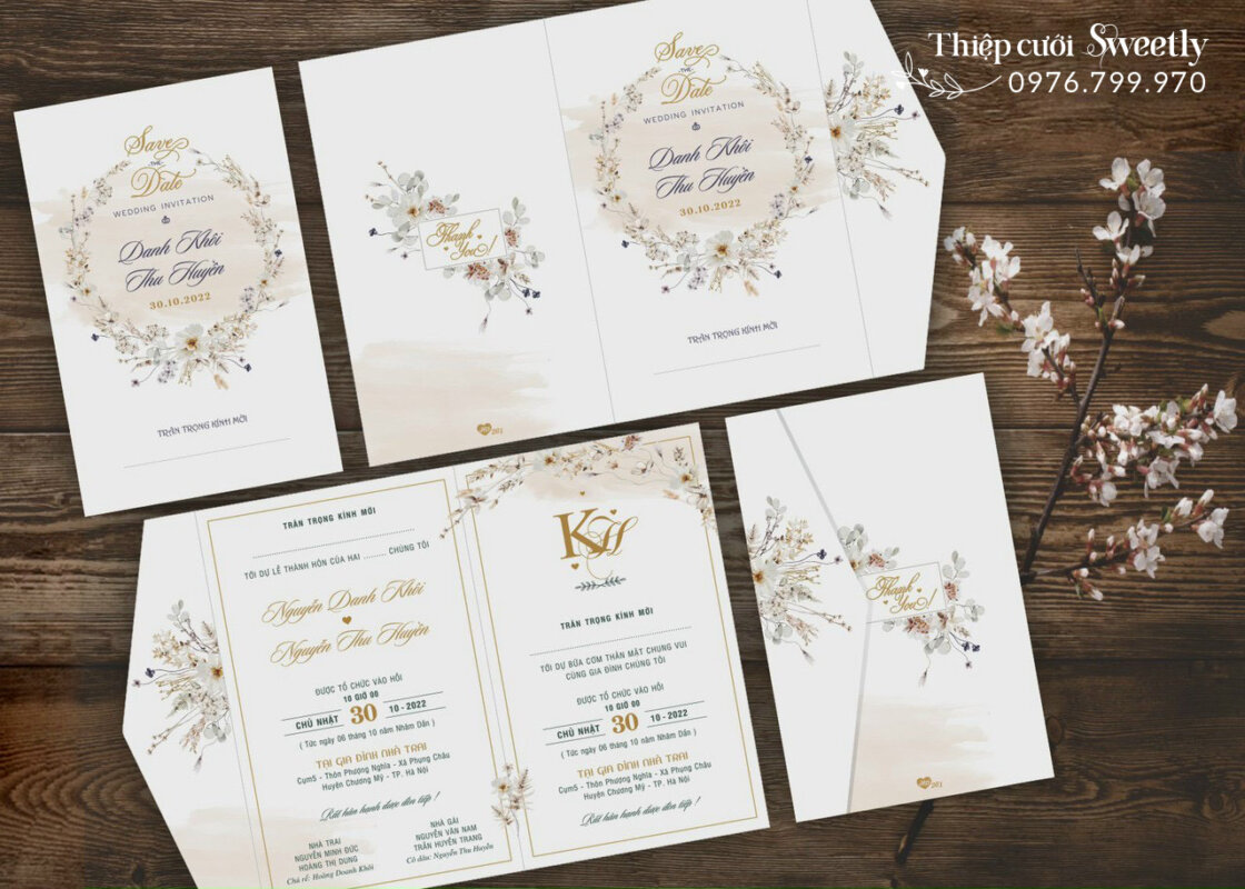 20+ mẫu thiệp cưới đơn giản mà đẹp tinh tế